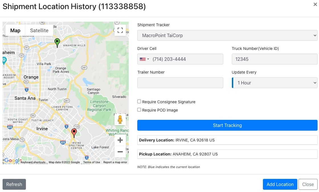 Macropoint - Shipment Load Tracking