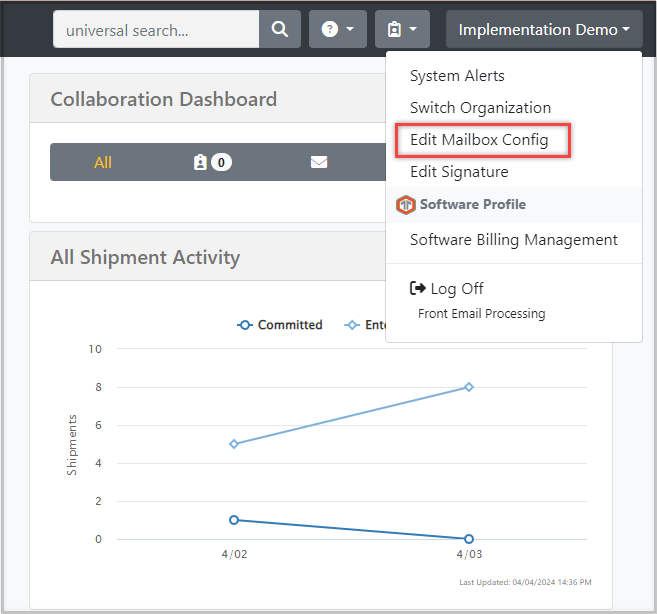 Front - Staff Mailbox Configuration