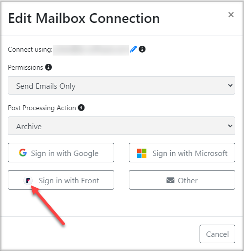 Front - Staff Mailbox Configuration