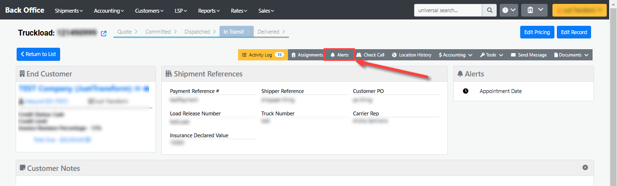 Customer Facing EDI 214 Reason Codes