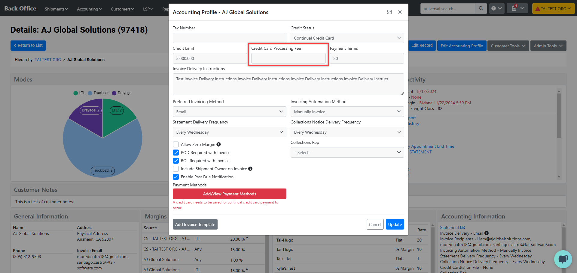 Credit Card Processing Fee (surcharge)