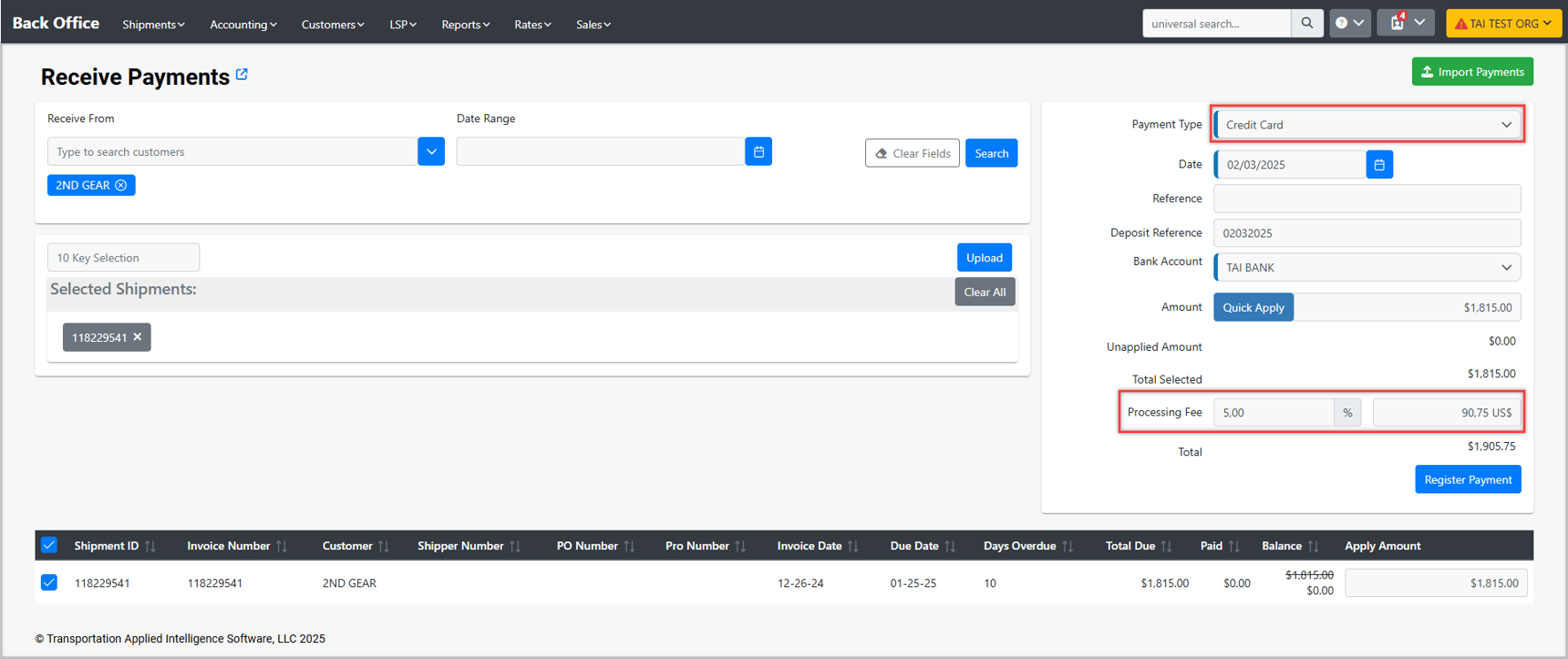 Credit Card Processing Fee (surcharge)
