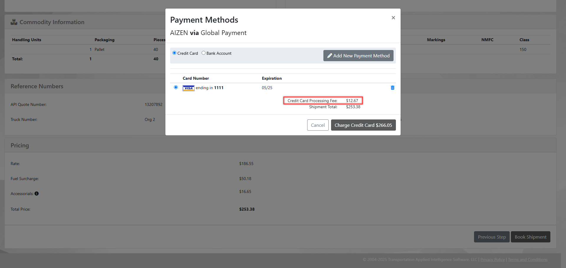 Credit Card Processing Fee (surcharge)