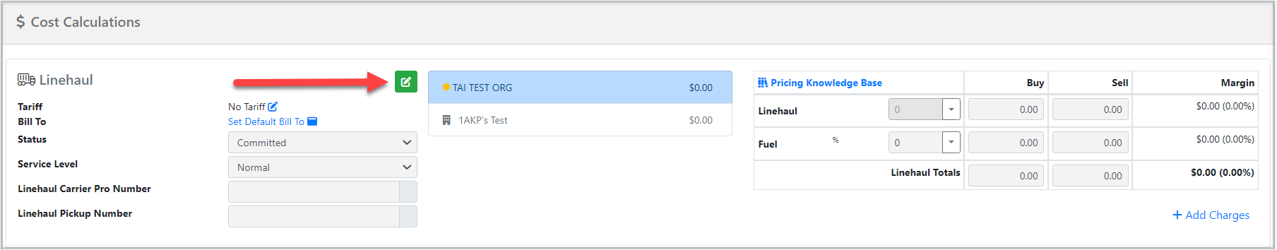 Adding a Carrier to a Shipment