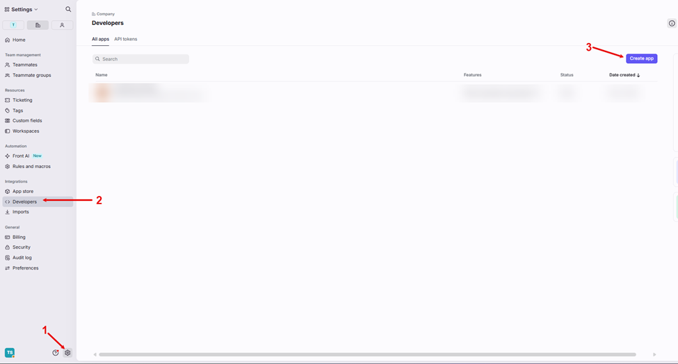 Front - Application Objects