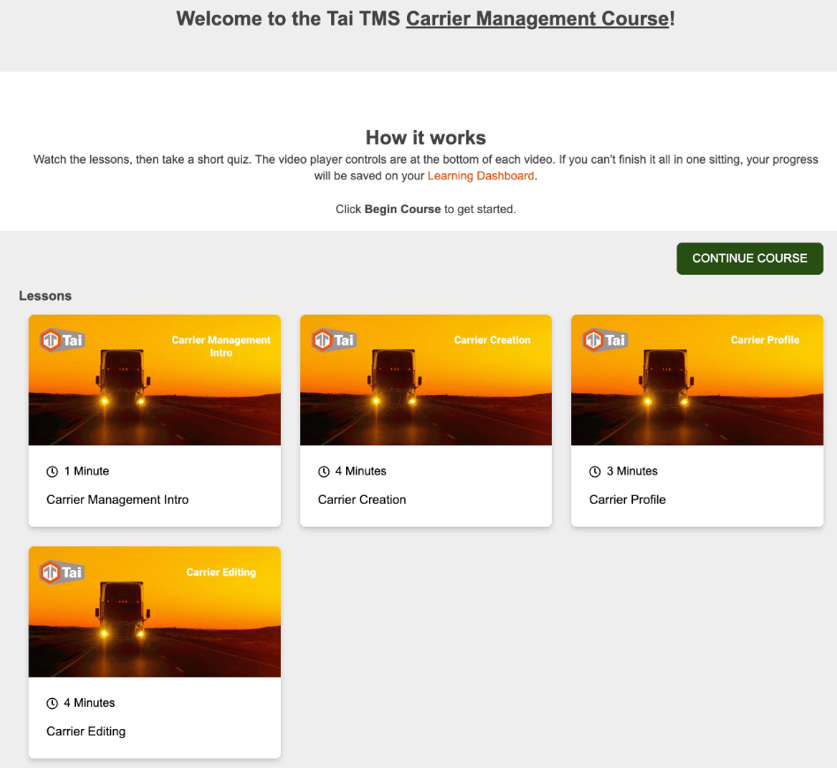 TMS Training for New Customers